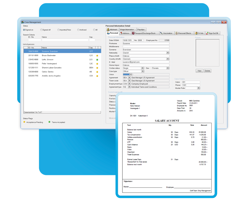 Crew Management Software and Payroll Administration | SERTICA